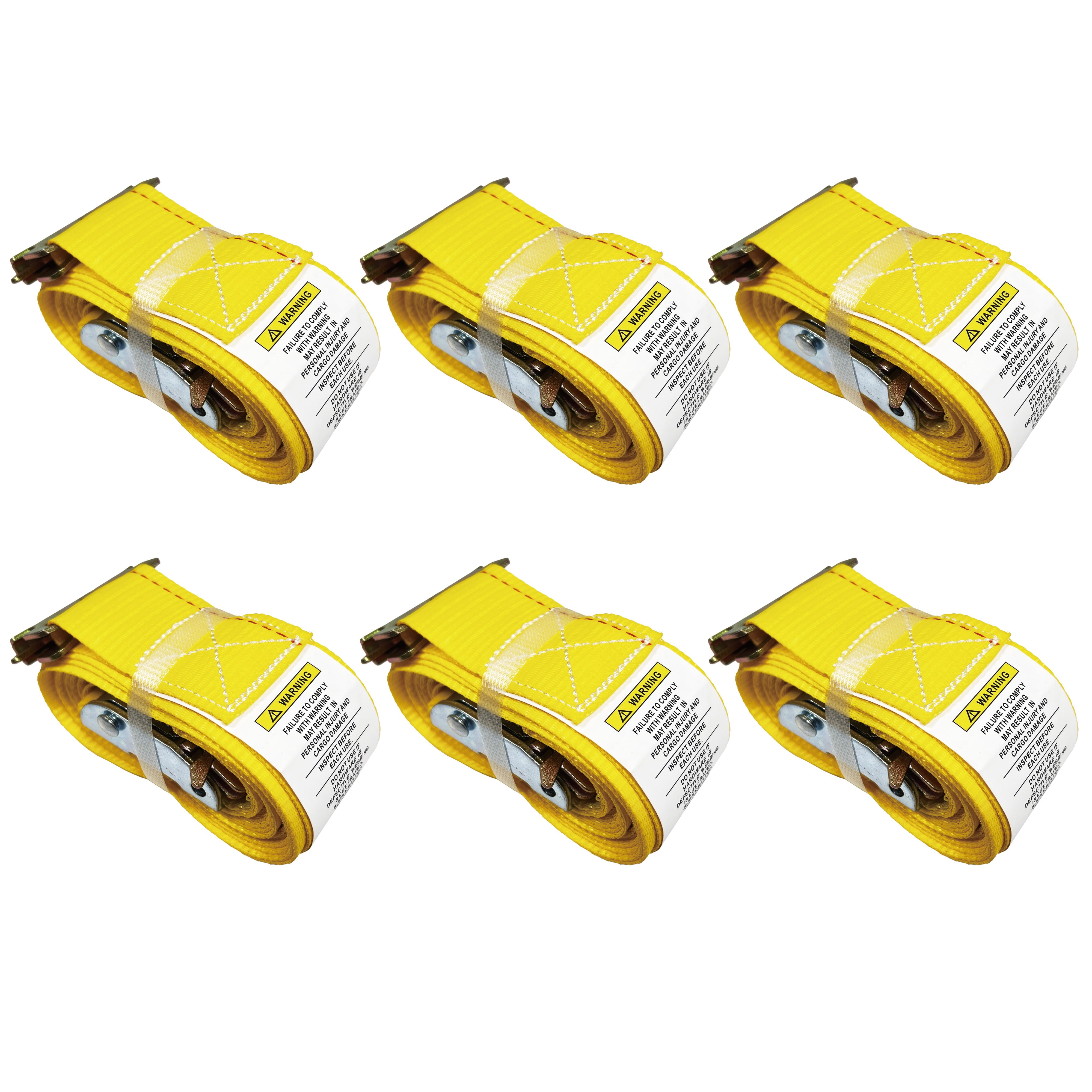 6 Pack E-Track Cam Buckle Straps 2" x 12' x 2,500 lbs Strength for ...
