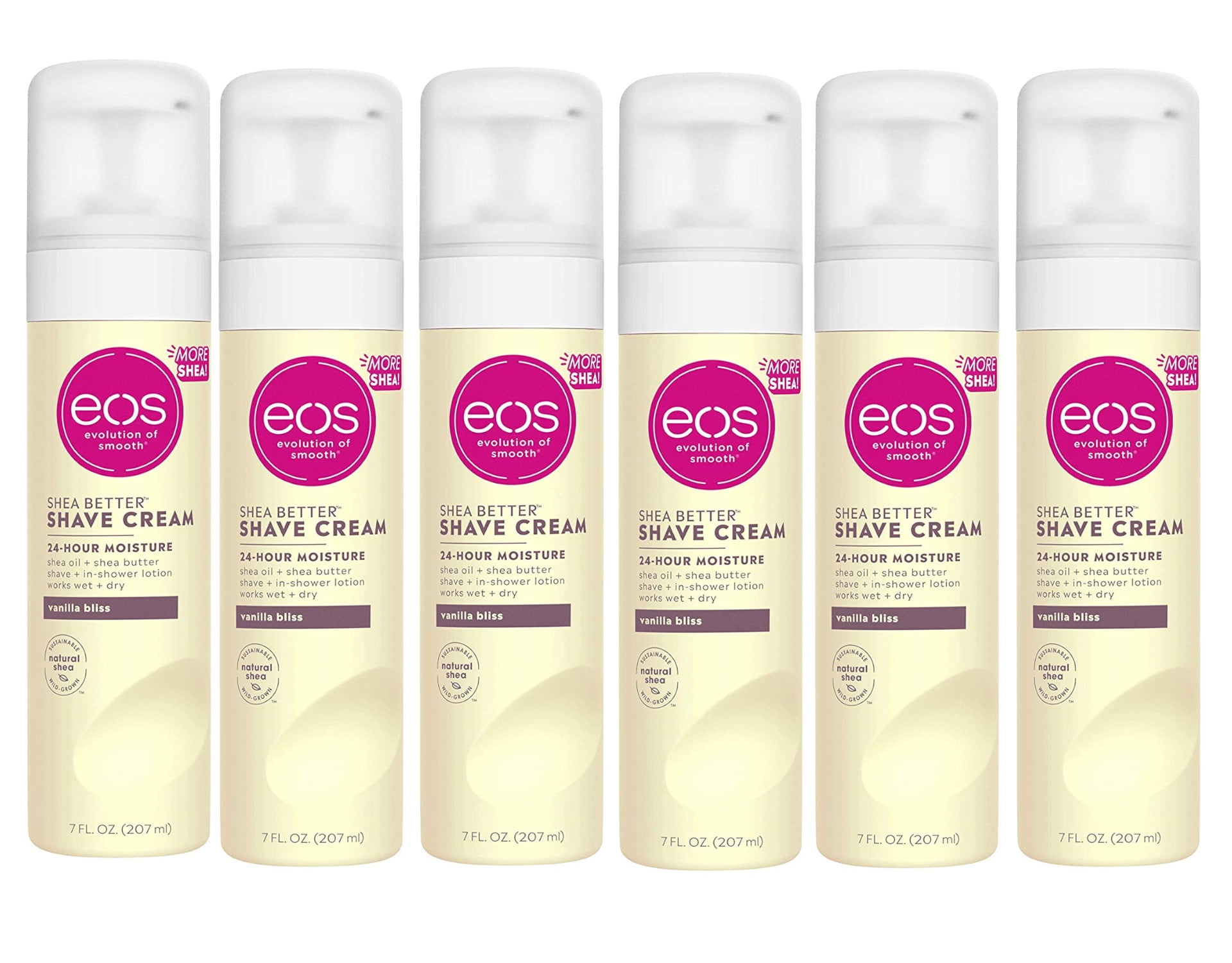 6 Pack EOS Evolution of Smooth Vanilla Bliss Shave Cream 7 Oz Each ...
