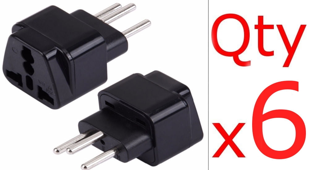 6 Pack EU AU UK USA US To Switzerland Travel Plug Adapter Swiss Outlet ...