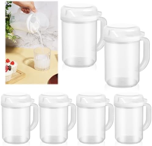 6 Pack Early Learning Kids Easy Pour Mini Pitchers 20 Oz Clear Plastic ...