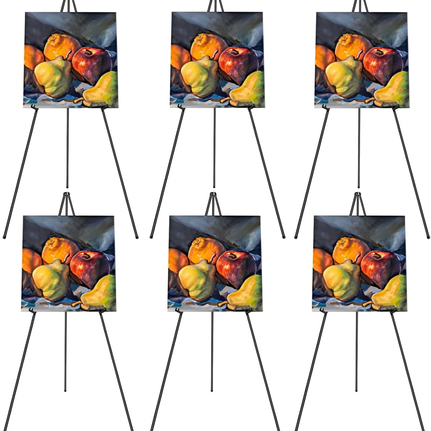 6 Pack Easel for Display, Foldable Easel Stand, Metal Easels for ...