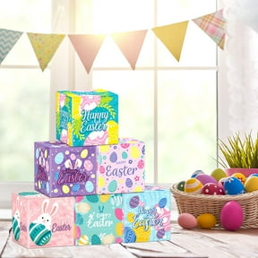 Wrapables Easter Gift Baskets with Handle, Treat Boxes for Eggs ...