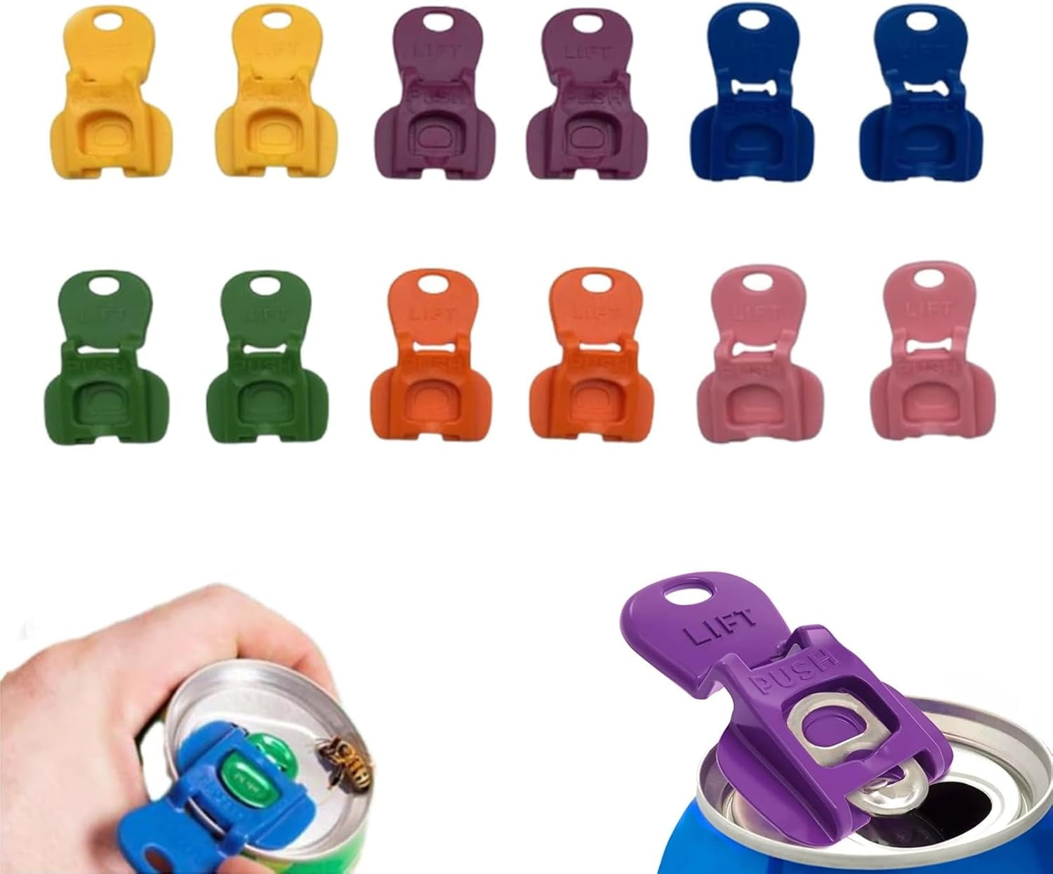 6-Pack Easy Tab Opener and Drink Protector, 2025 New Complete Cover ...