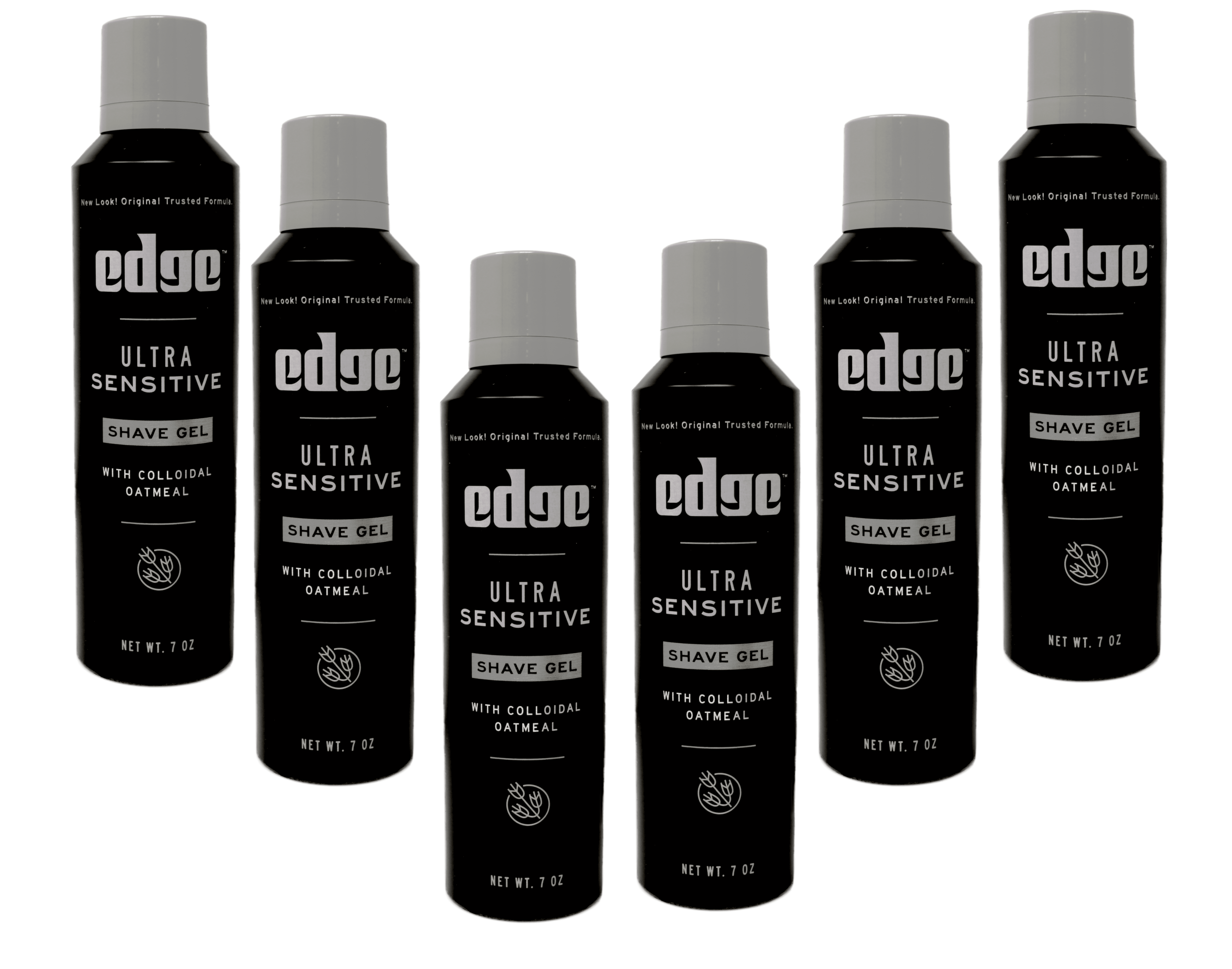 Edge 6 Pack Ultra Sensitive Shave Gel, Fragrance Free with Soothing ...
