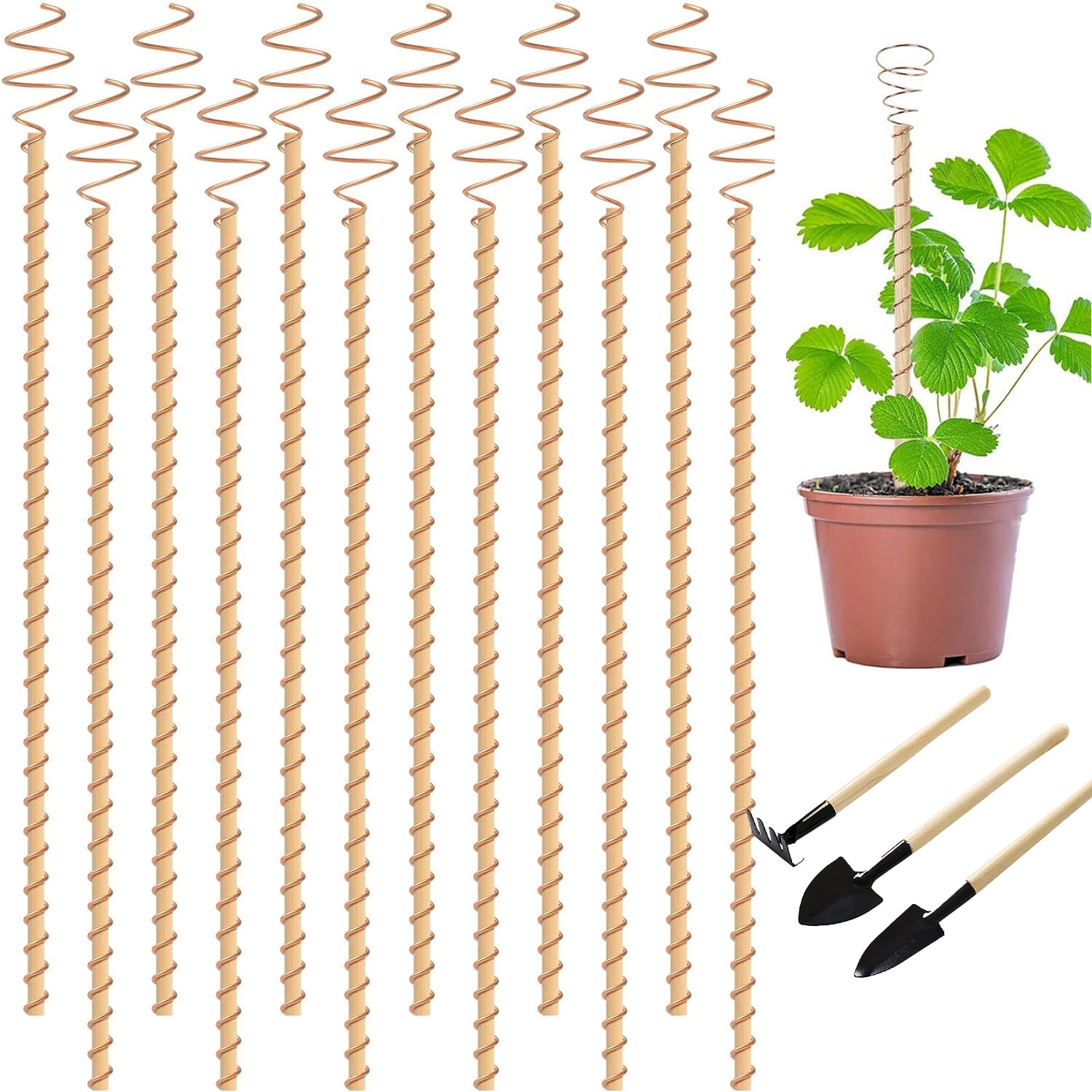 6 Pack Electroculture Plant Stakes - 11.8 inches Plant Stake Support ...