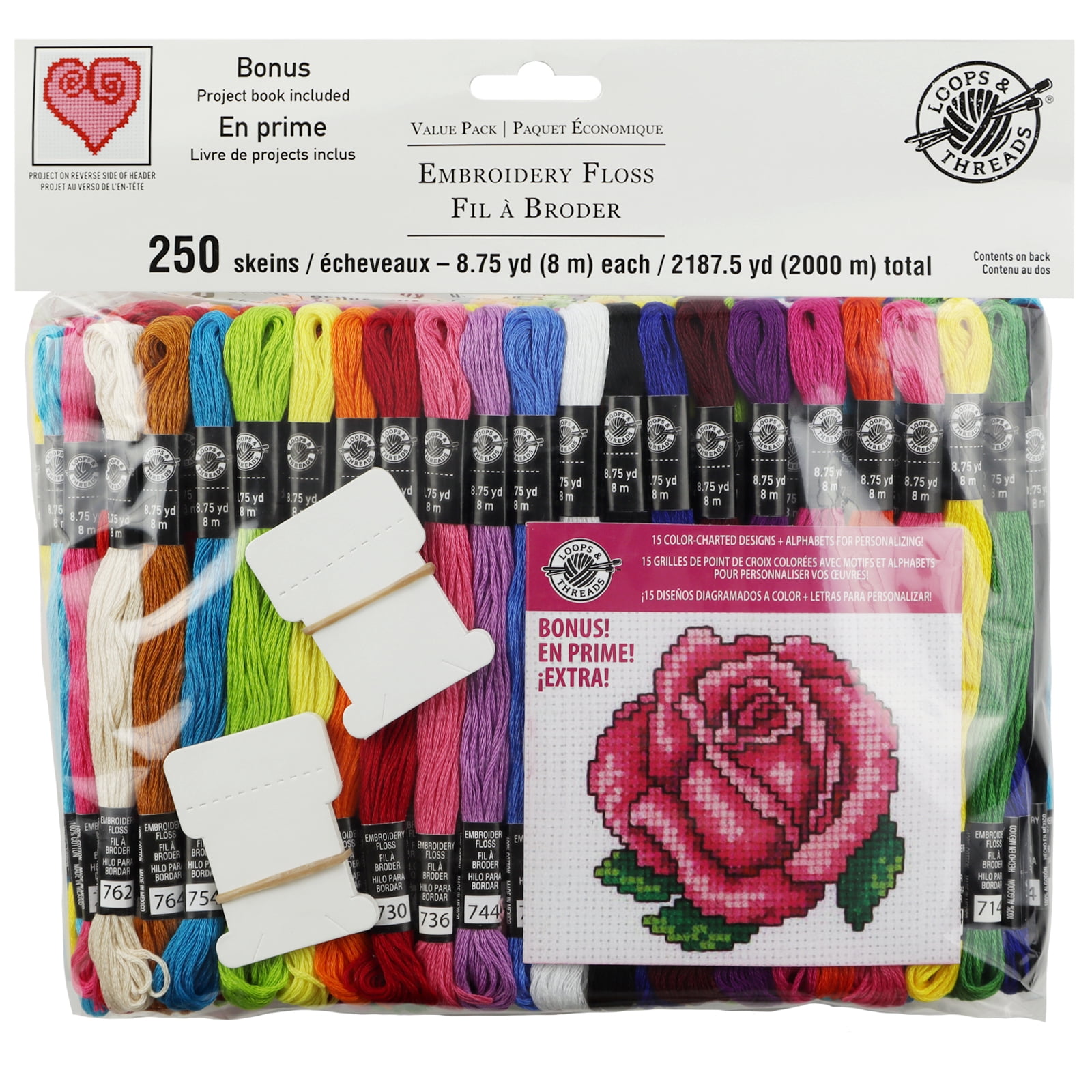 6 Pack: Embroidery Floss Value Pack by Loops & Threads® - Walmart.com