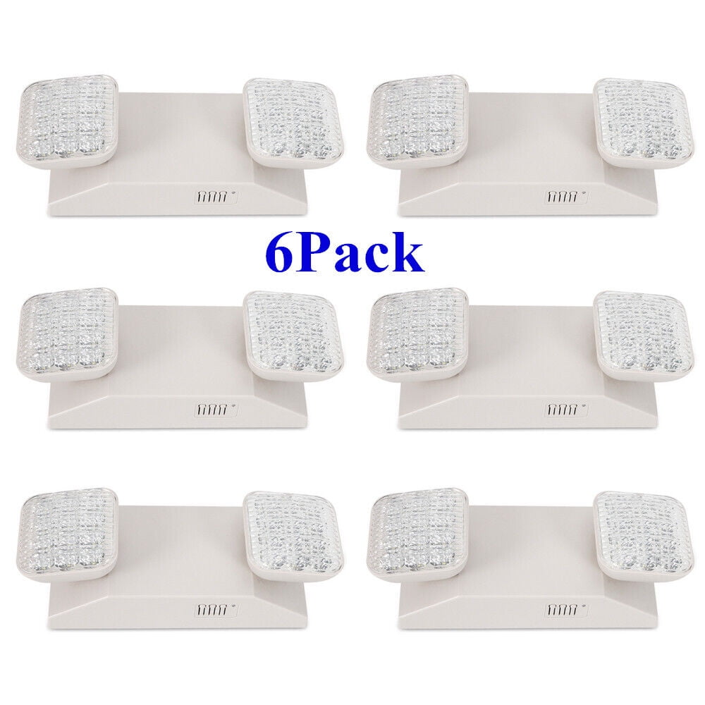 6 Pack Emergency LED Exit Light Waterproof Fixture With Battery Backup ...