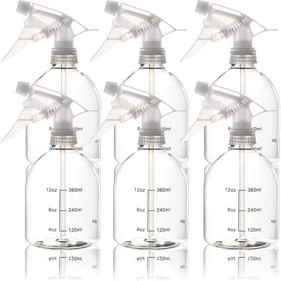 6 Pack Empty Plastic Spray Bottles, Spray Bottles for Hair and Cleaning ...