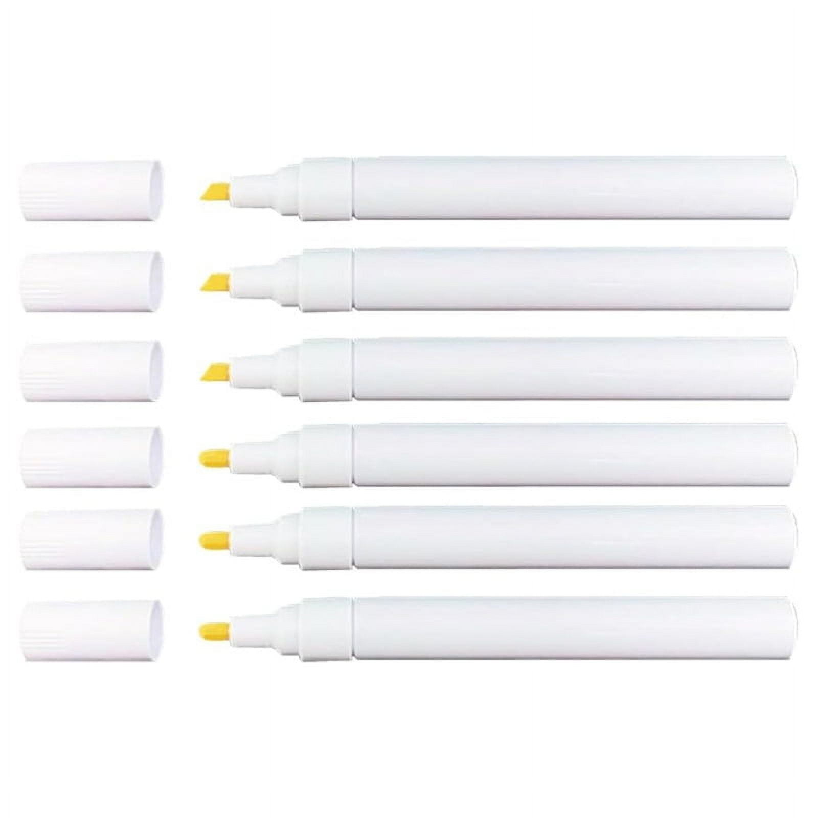 6 Pack Empty Refillable Paint Pens, 3mm/6mm Round and Slanted Tips for ...