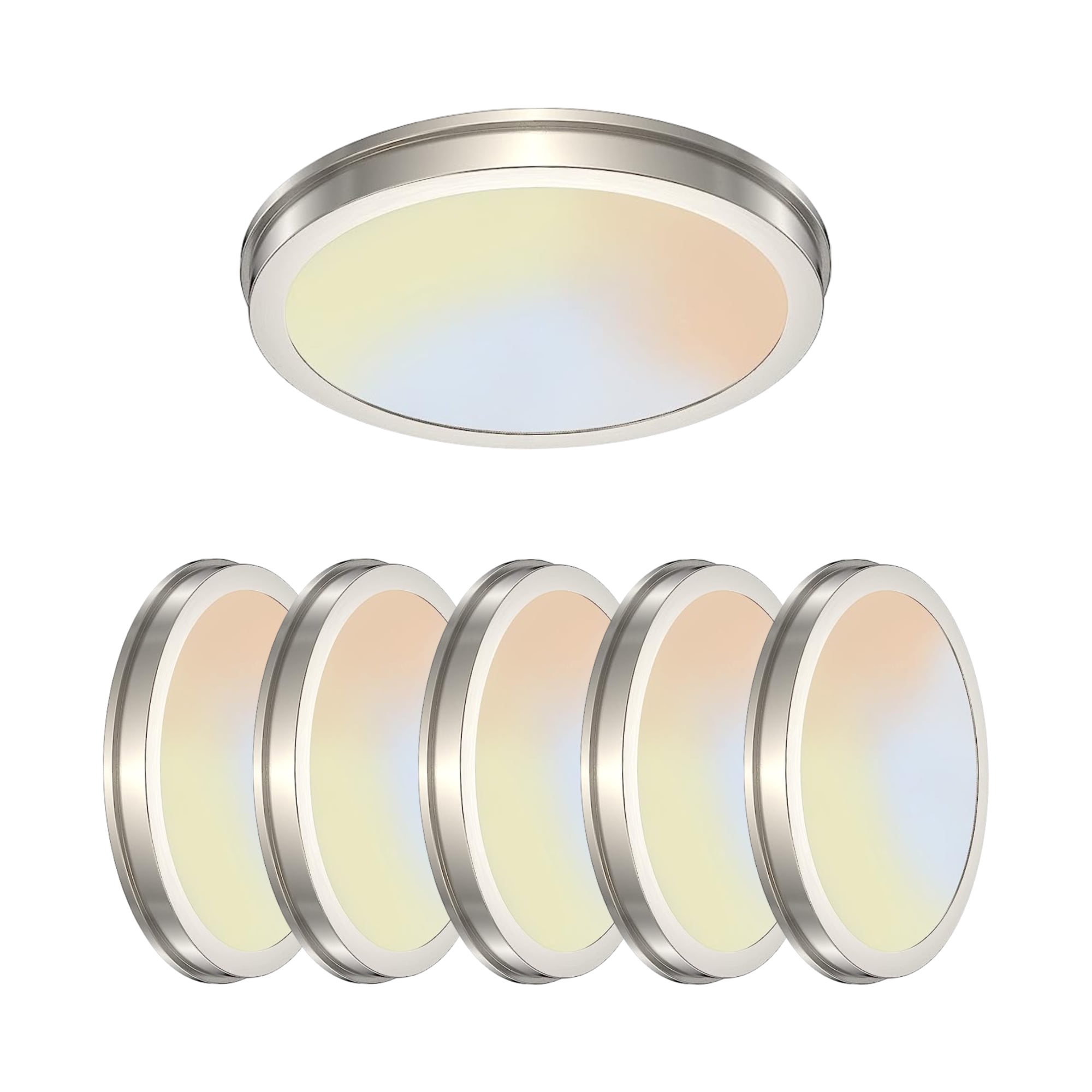 6 Pack Energetic 14 inch LED Slim Flush Mount Ceiling Light Fixture ...