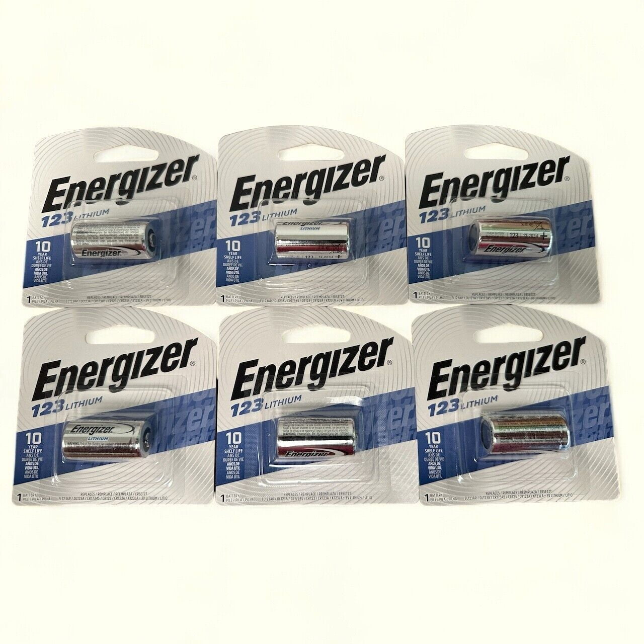 6-Pack Energizer 123 Lithium Batteries Exp 12/2034 New Sealed - Walmart ...
