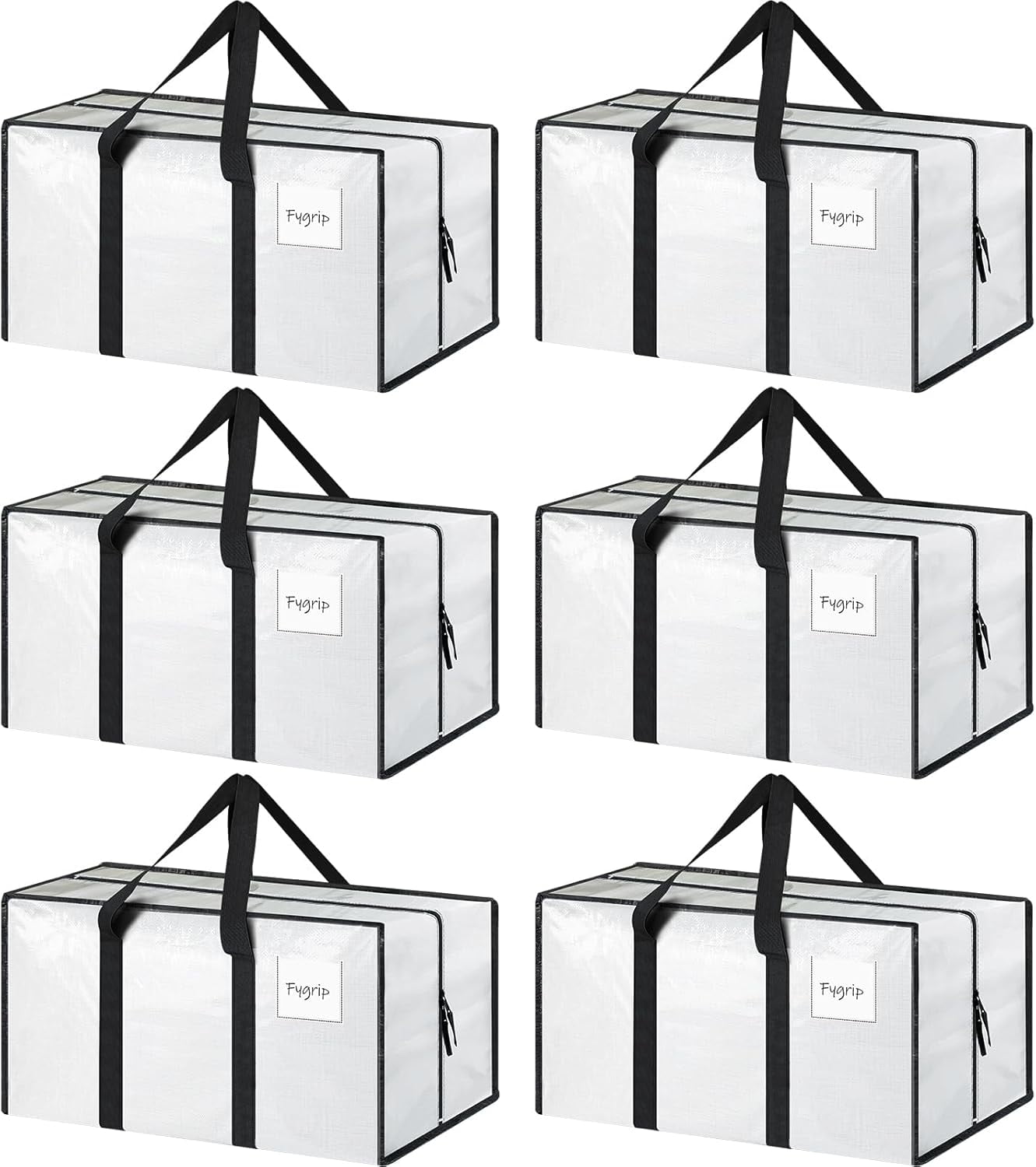 6 Pack Extra Heavy Duty Large Moving Bags with Strong Zipper ...