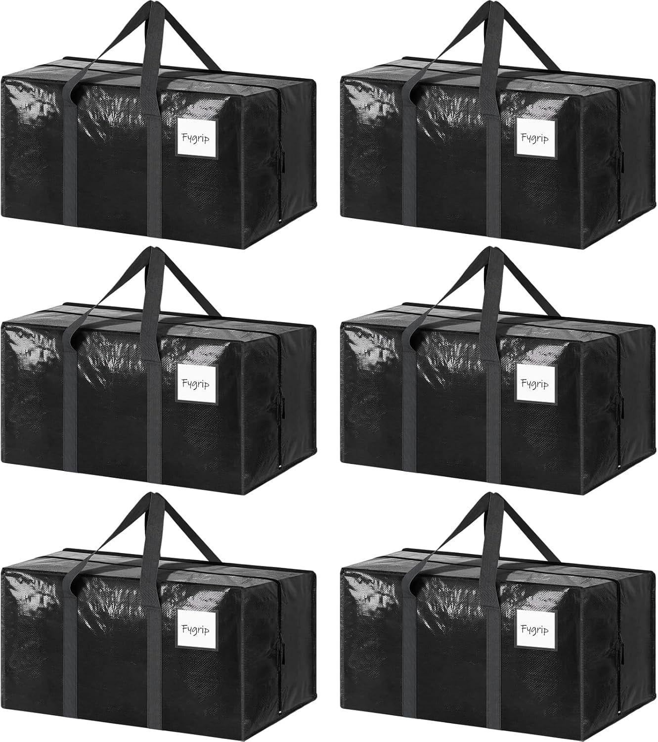 6 Pack Extra Heavy Duty Large Moving Bags with Strong Zipper ...