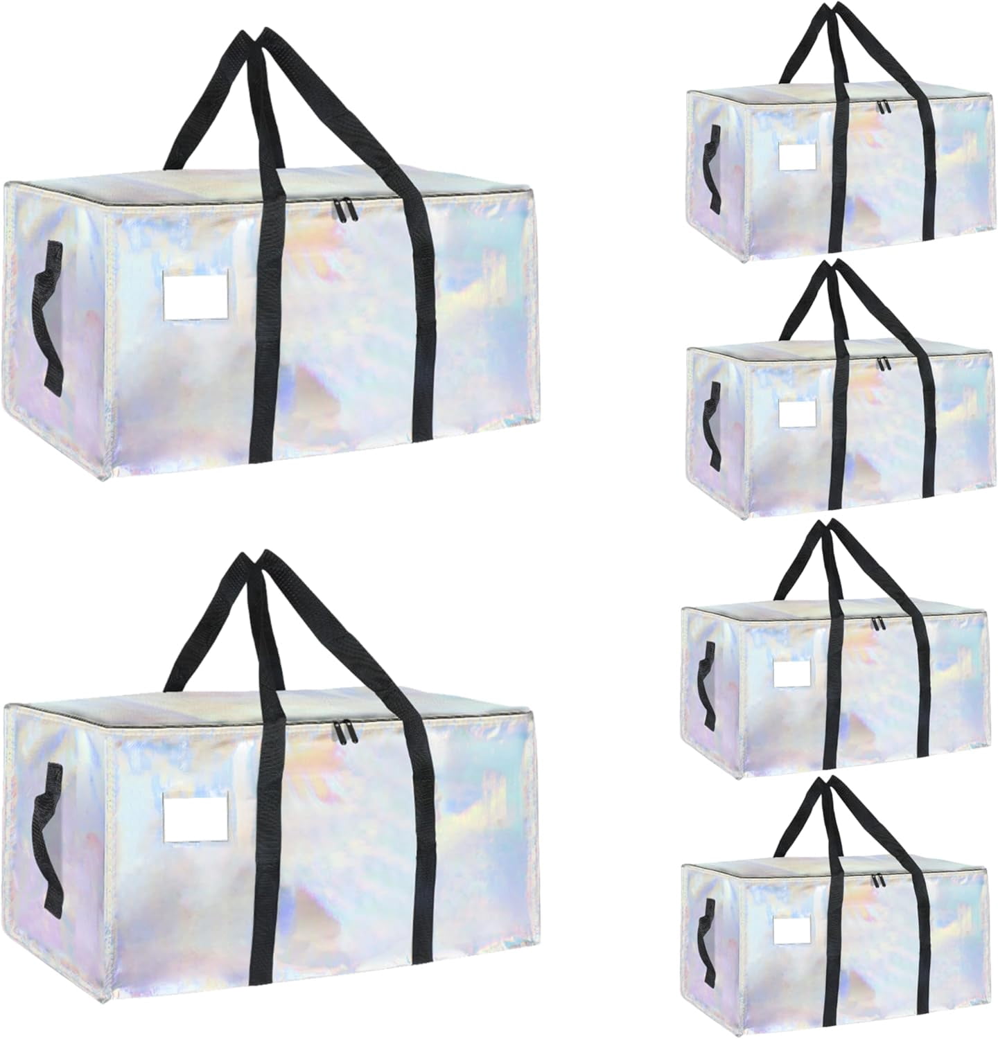 6 Pack Extra Large Heavy Duty Waterproof Moving Bags with Handles and ...