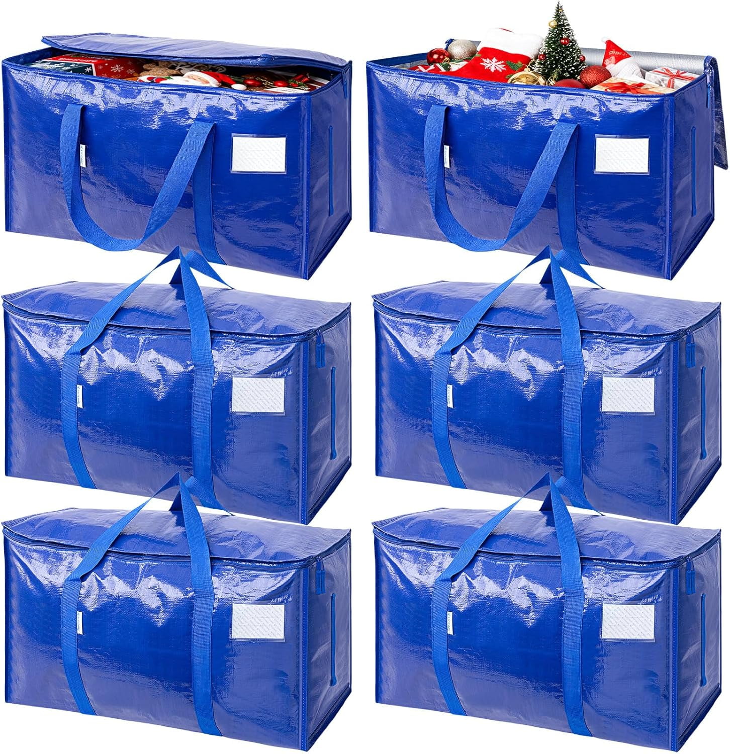 6 Pack Extra Large Moving Bags Heavy Duty with Zippers & Carrying ...