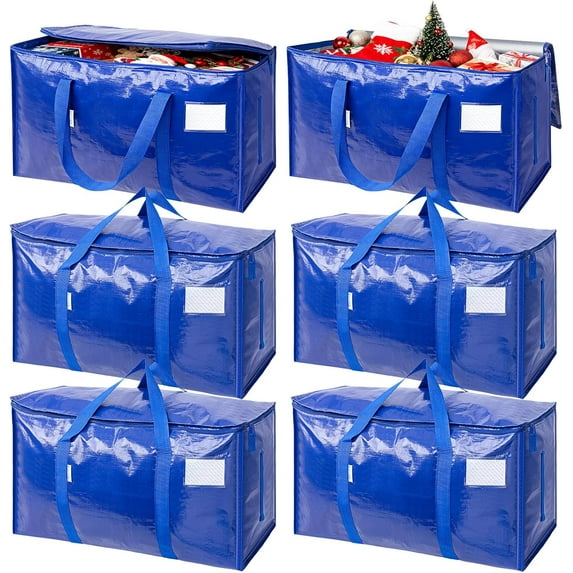 6 Pack Extra Large Moving Bags Heavy Duty with Zippers & Carrying ...