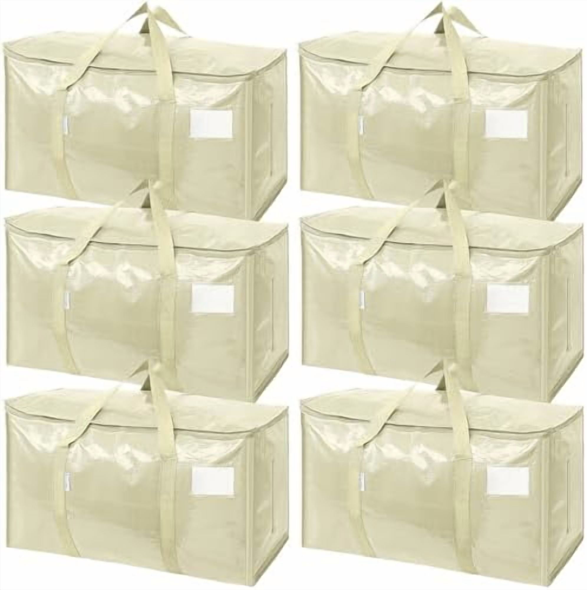 6 Pack Extra Large Moving Bags Heavy Duty with Zippers & Carrying ...