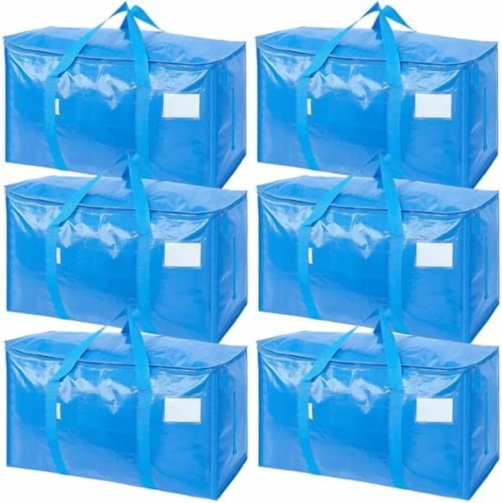 6 Pack Extra Large Moving Bags Heavy Duty with Zippers & Carrying ...