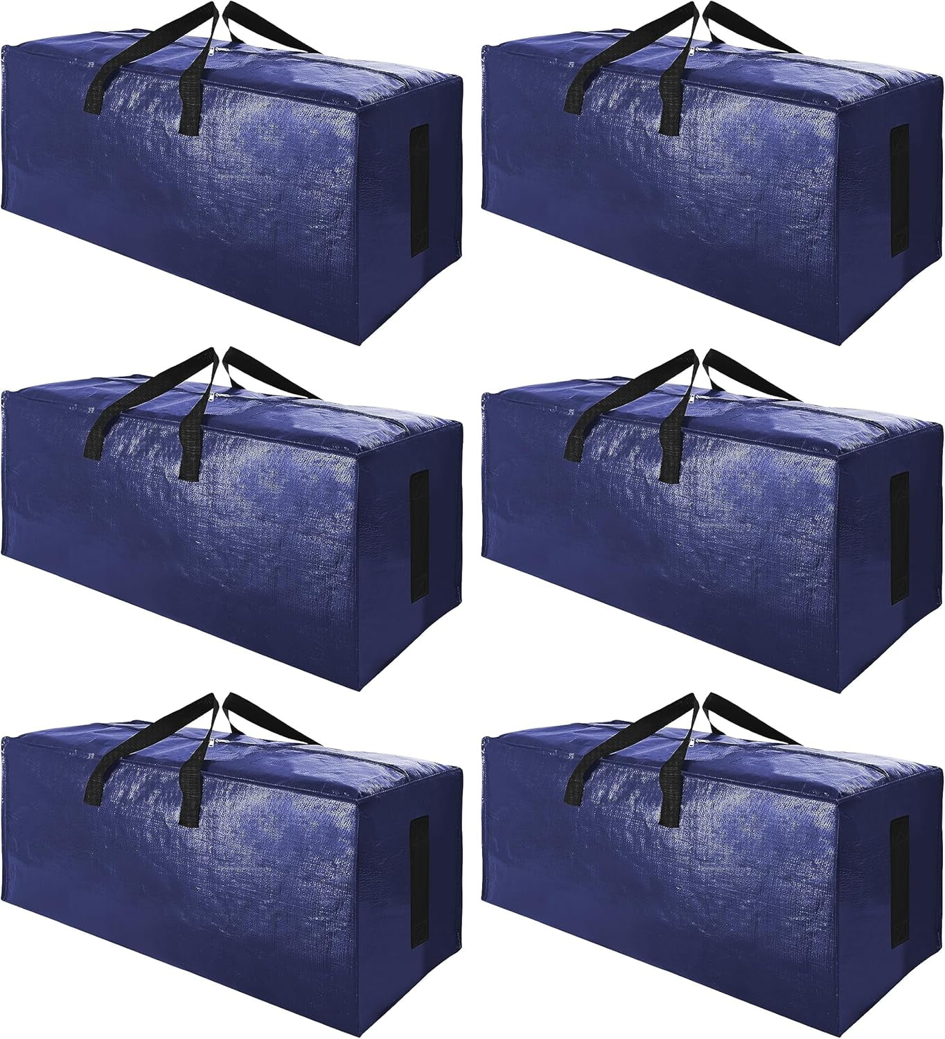 6 Pack Extra Large Moving Bags with Strong Zippers & Carrying Handles ...