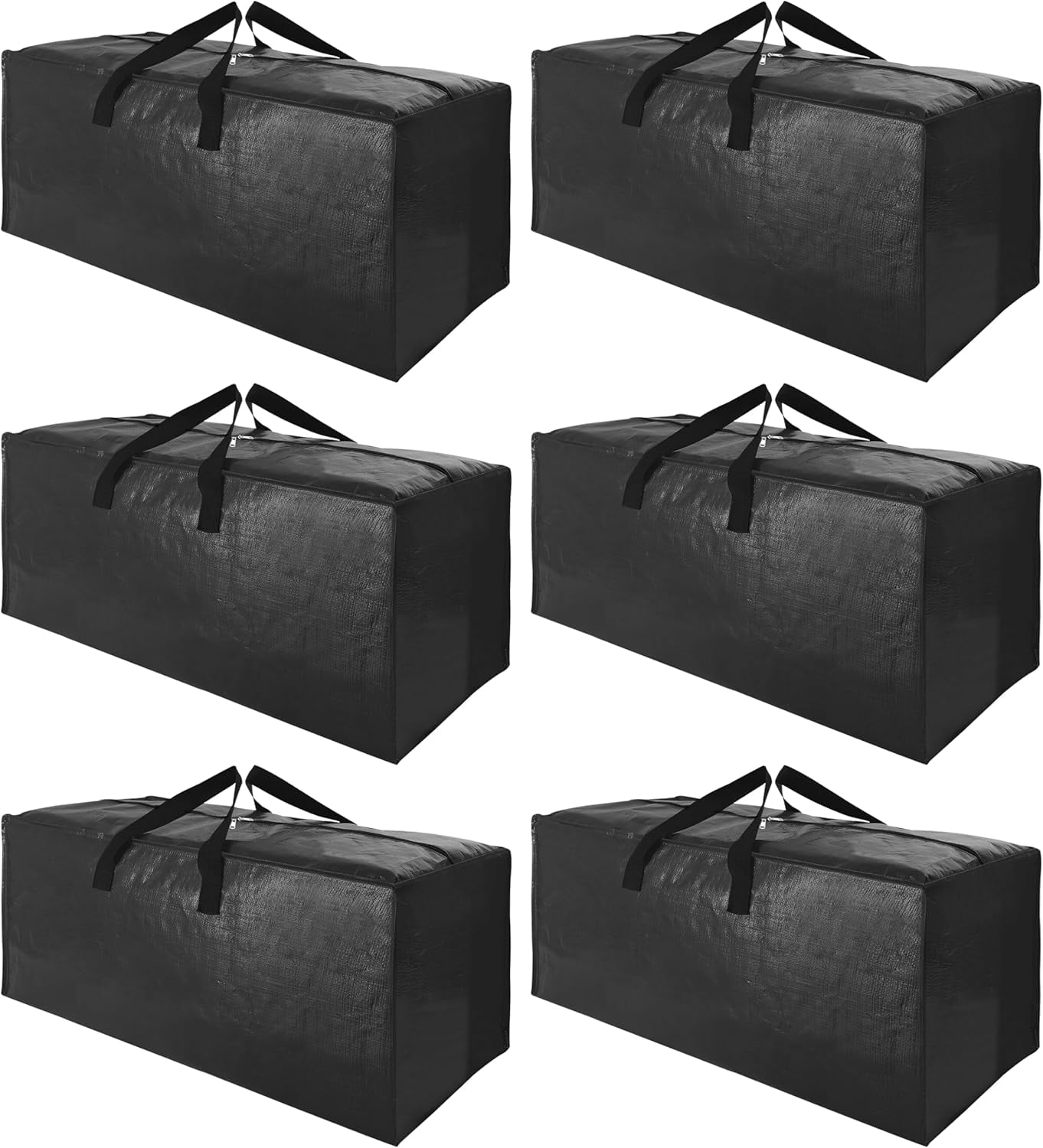 6 Pack Extra Large Moving Bags with Strong Zippers & Carrying Handles ...