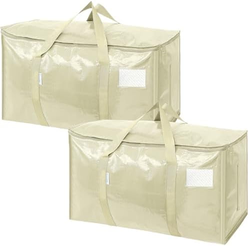 6 Pack Extra Large Moving Bags with Zippers & Carrying Handles, Heavy ...