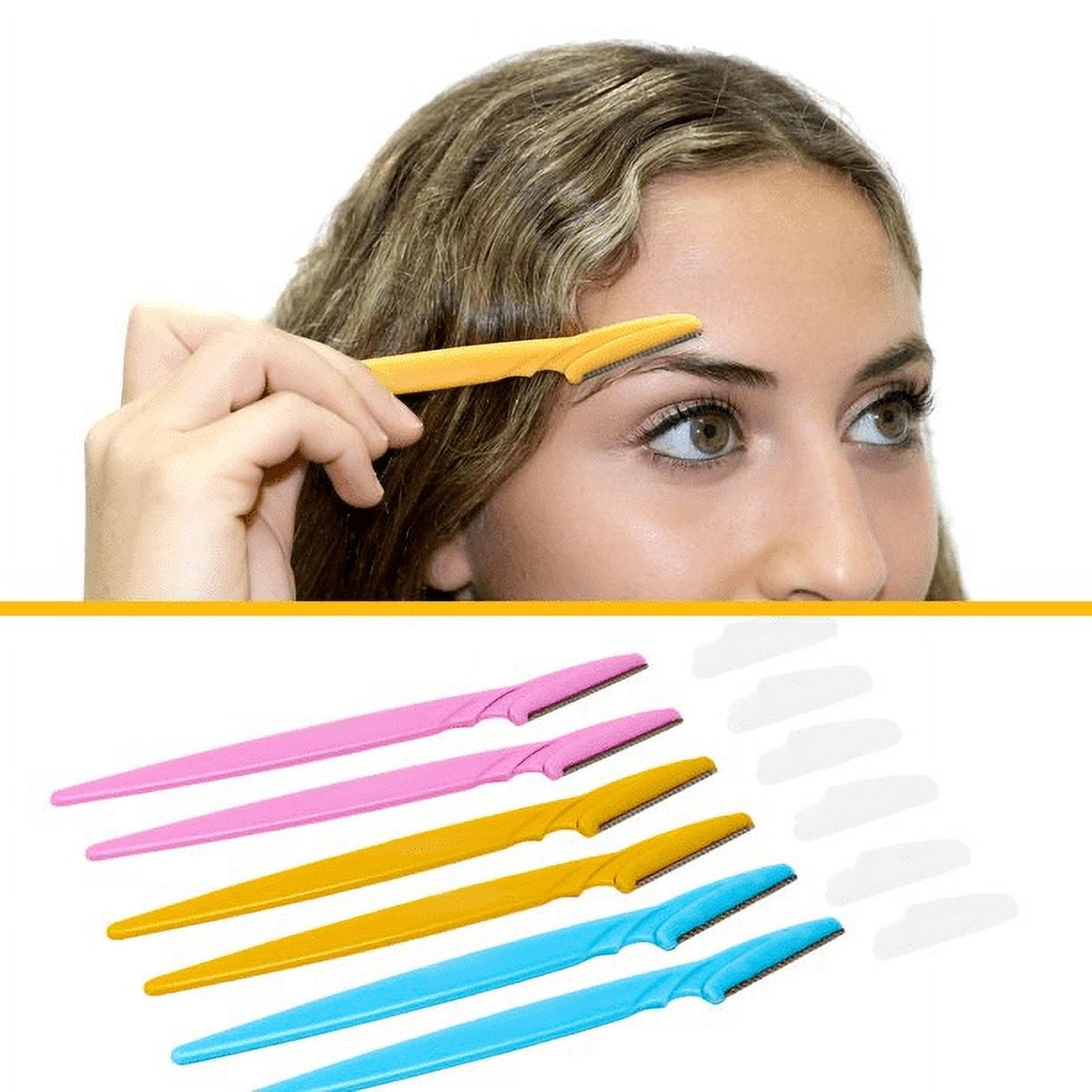 6 Pack Eyebrow Razor Trimmer [Extra Precision] Disposable Facial Hair ...