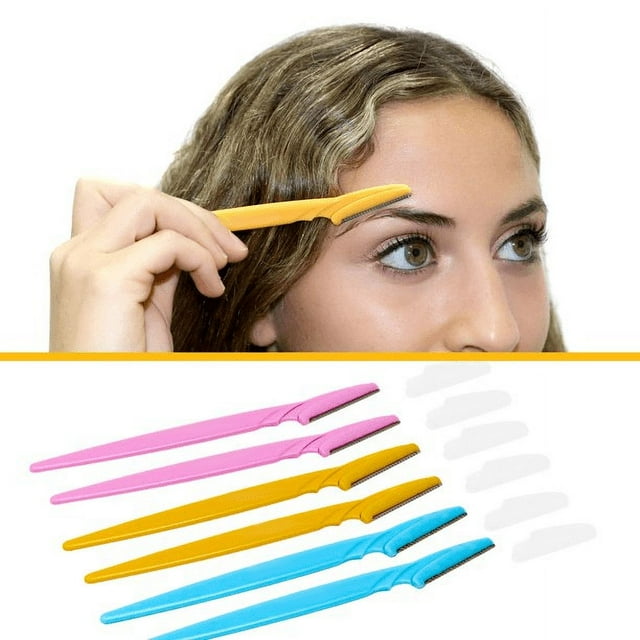 6 Pack Eyebrow Razor Trimmer Extra Precision Disposable Facial Hair ...