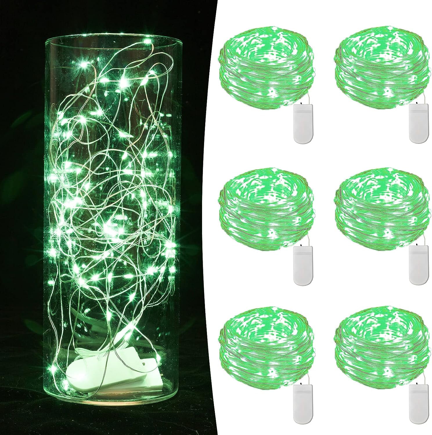 6 Pack Fairy Lights Battery Operated - 6.6 ft 20 LED Mini String Lights ...