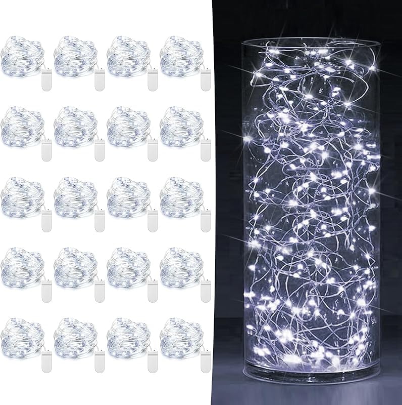6 Pack Fairy Lights Battery Operated 7ft 20 LED Mini String Lights ...