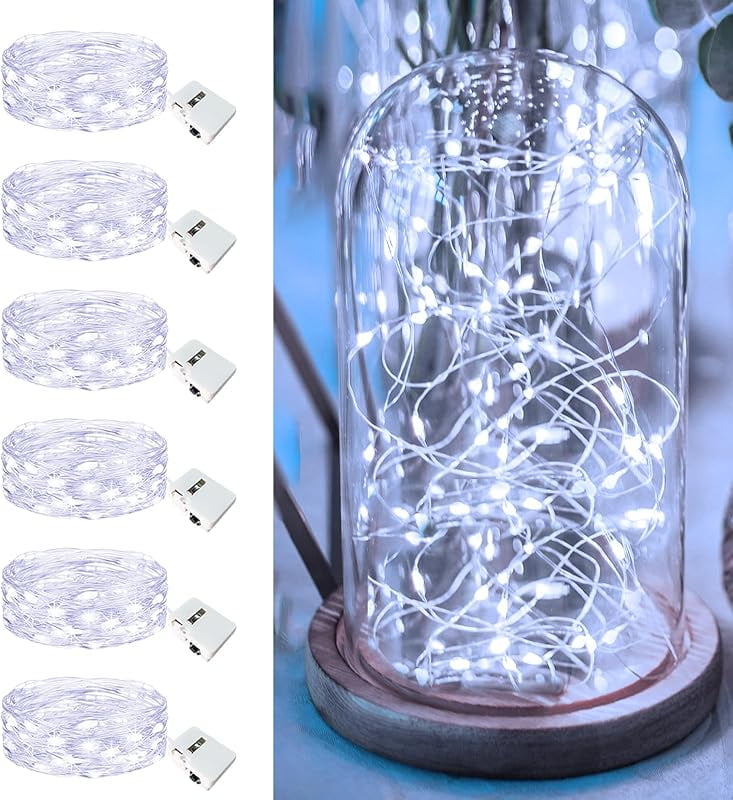6 Pack Fairy Lights Battery Operated - 7ft 20 Led Twinkle Lights 3 ...