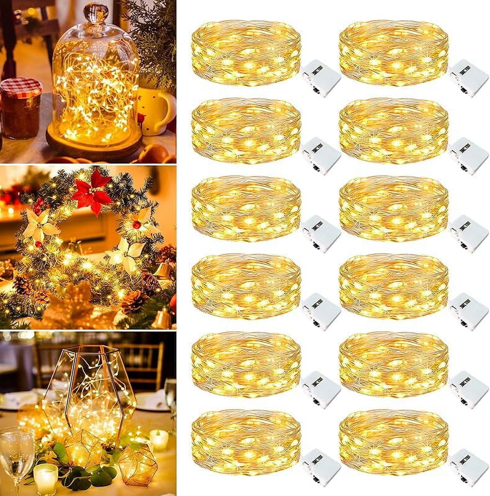 6 Pack Fairy Lights Battery Operated - 7ft 20 Led Twinkle Lights 3 ...