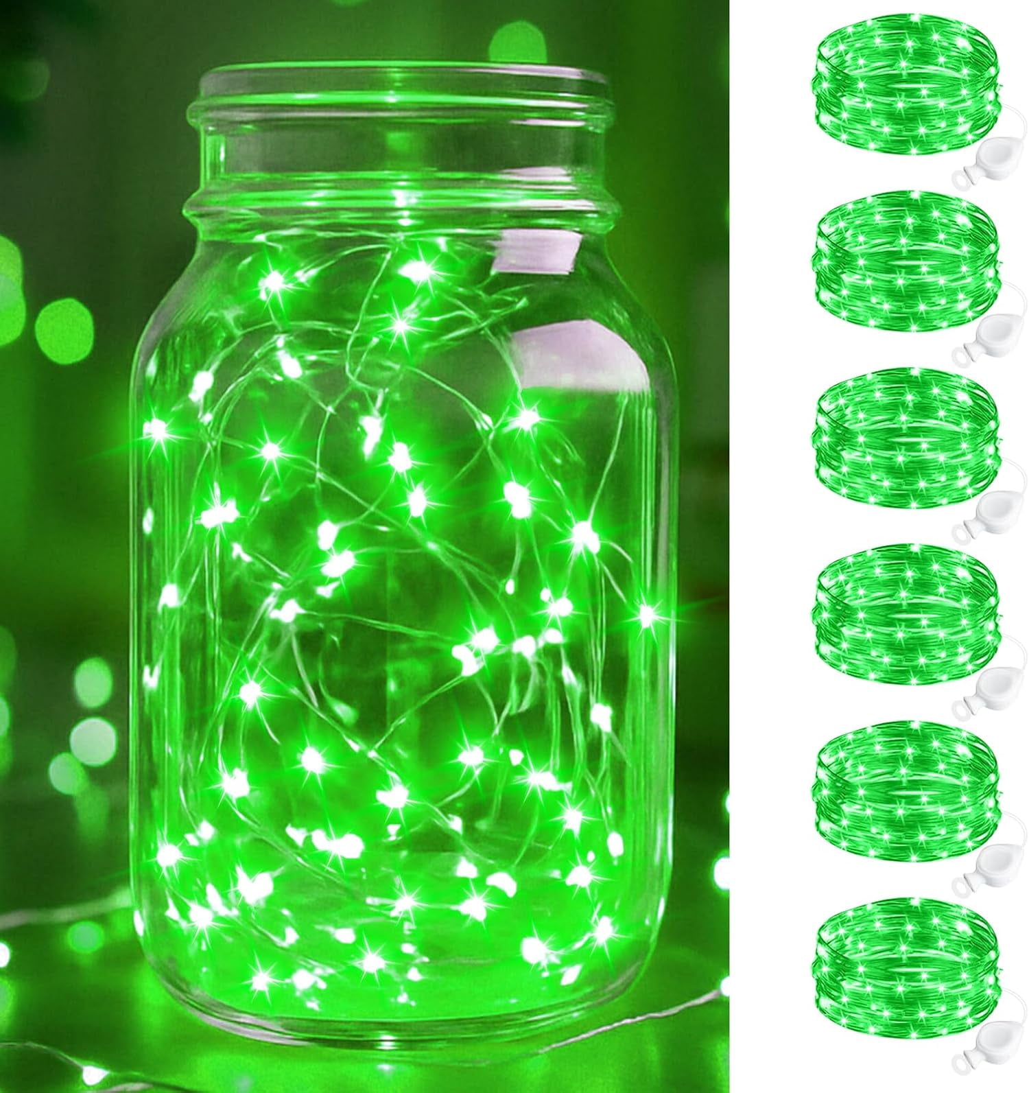 6 Pack Fairy Lights Operated, 7FT 20 LED Mini String Lights Wire for ...