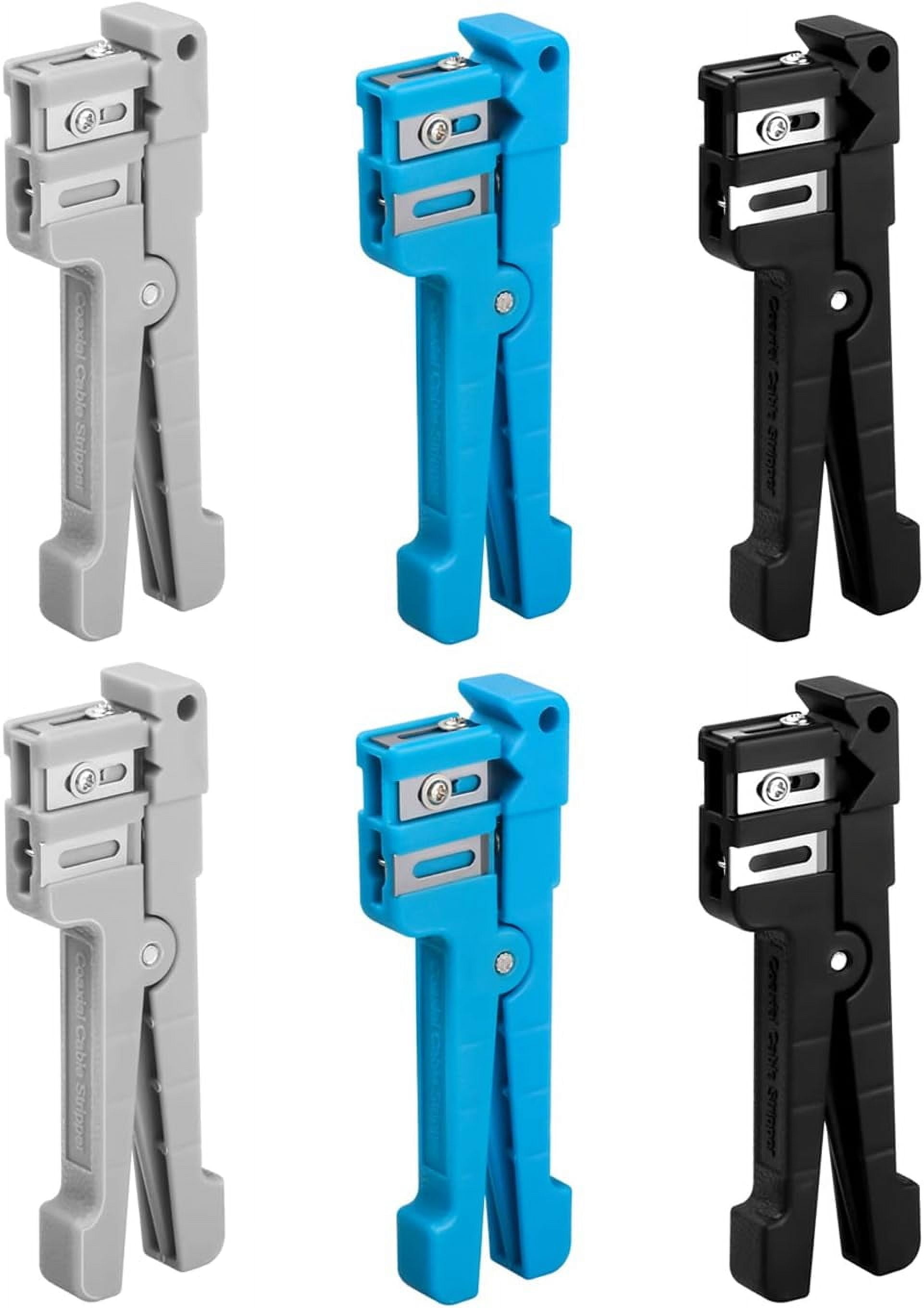 6 Pack Fiber Optic Cutter Tool 45-162 & 45-163 & 45-165 Coax Cable Stripper Fiber Optical Buffer ...