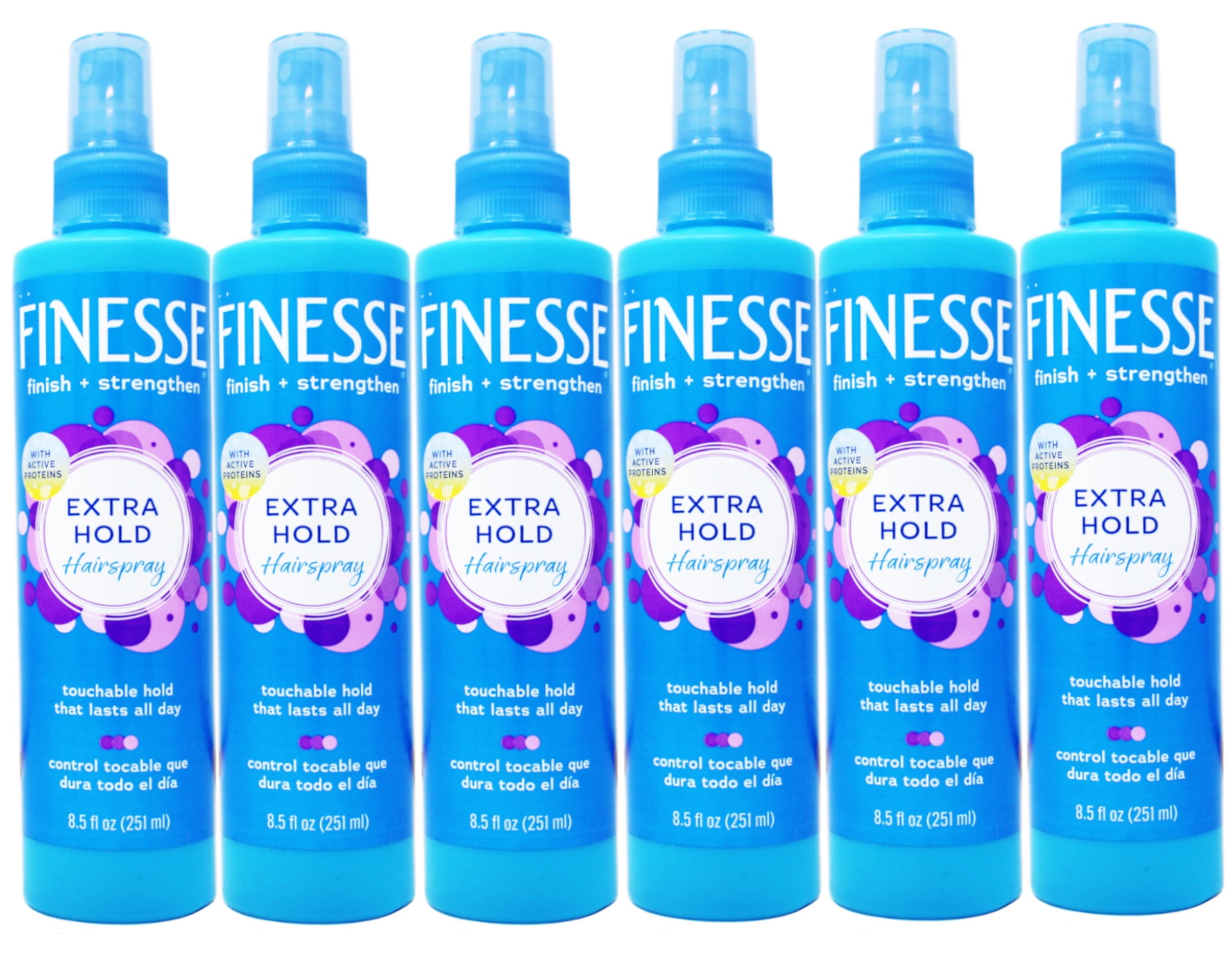 Finesse Extra Hold Hairspray, Finish and Strengthen, 8.5 oz, Pack of 6 ...
