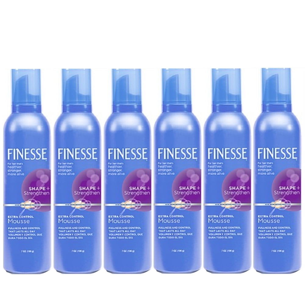 6 Pack - Finesse Shape + Strenghten Extra Control Mousse 7 oz Each ...