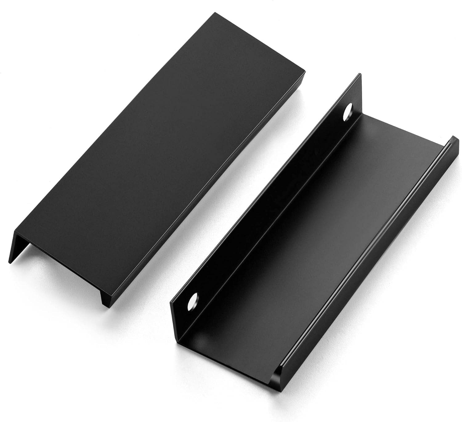 6 Pack Finger Pulls for Cabinets 76mm/3in Hole Center Black Cabinet ...