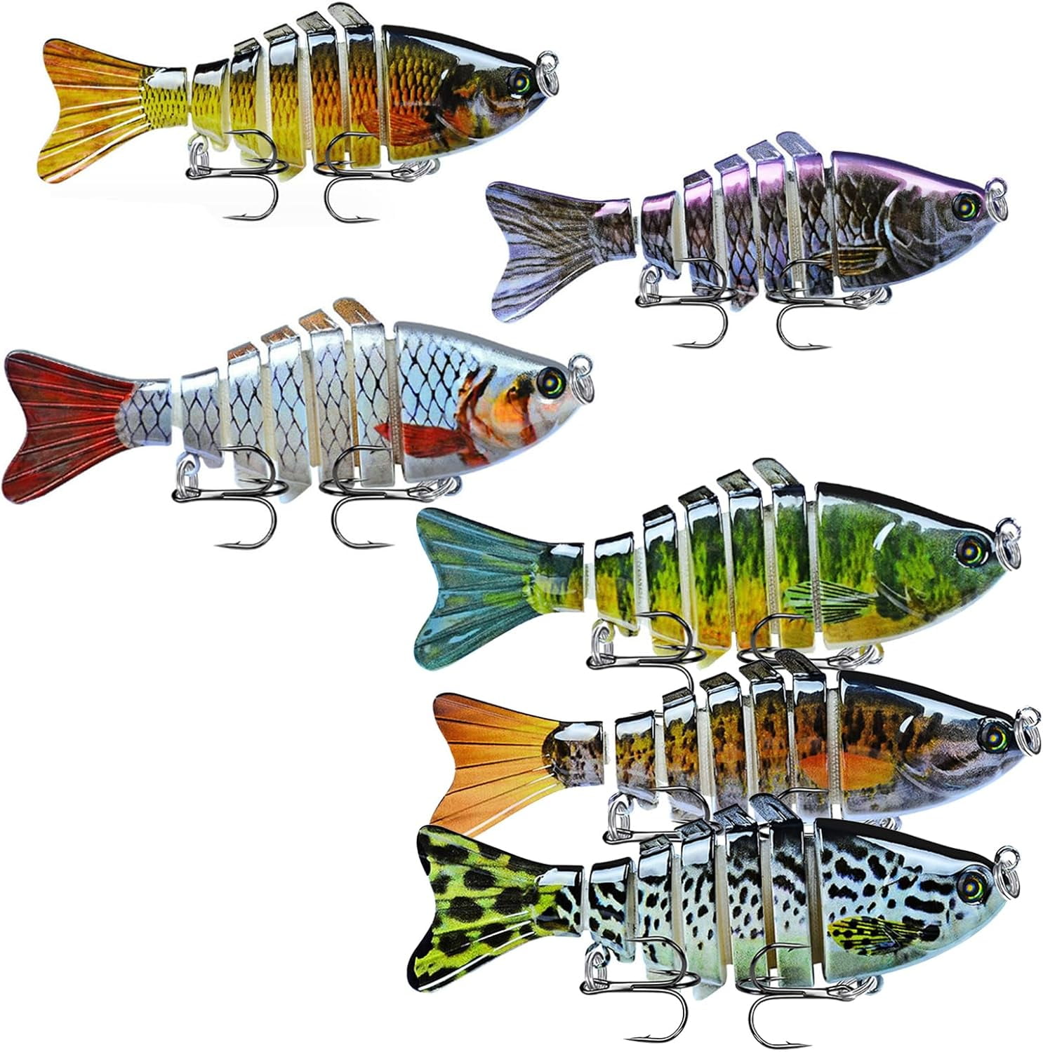6 Pack Fishing Gear - Bionic Swimming Bait, Bionic Swimming Lure ...