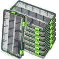 6 Pack Fishing Tackle Boxes, Waterproof Airtight Plastic Tackle Box ...