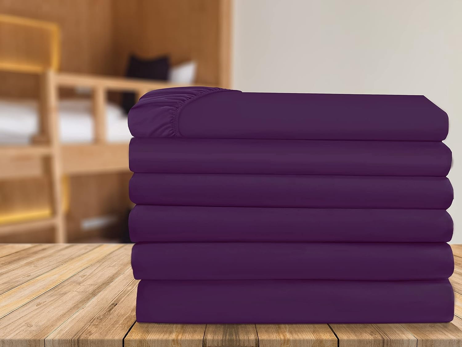 6-Pack Fitted Bottom Sheets 1500 Thread Count Premium Hotel Quality ...
