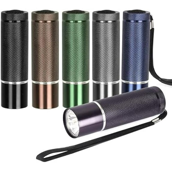 6-Pack Flashlights Set, Aluminum LED Flashlights with AAA Batteries ...