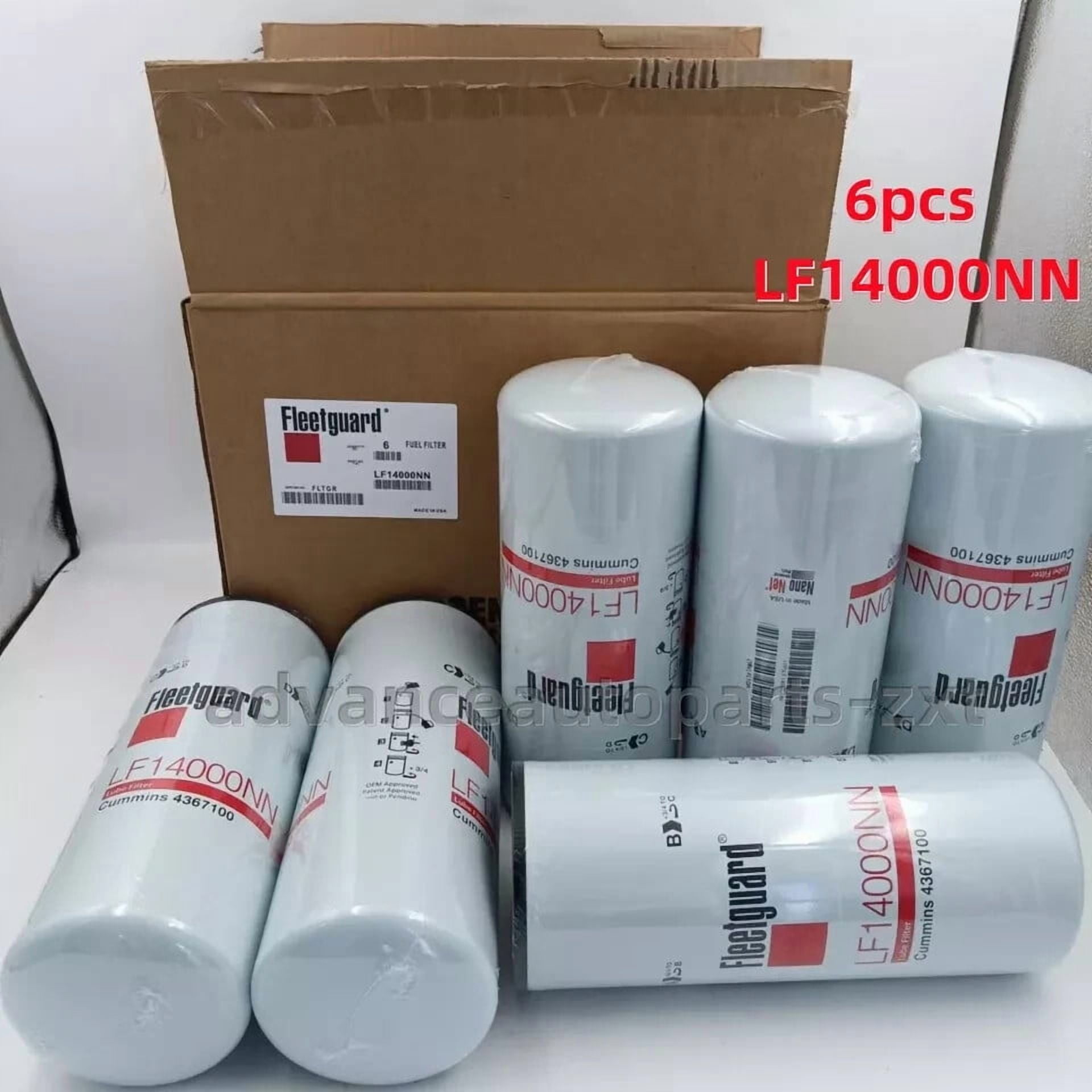 6 Pack Fleetguard LF14000NN Oil Filter Cummins ISX 4367100 Genuine FAST ...