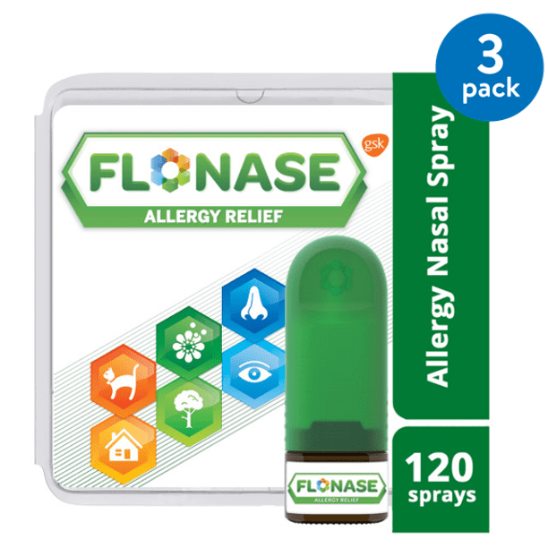 (6 Pack) Flonase 24hr Allergy Relief Nasal Spray, Full Prescription ...