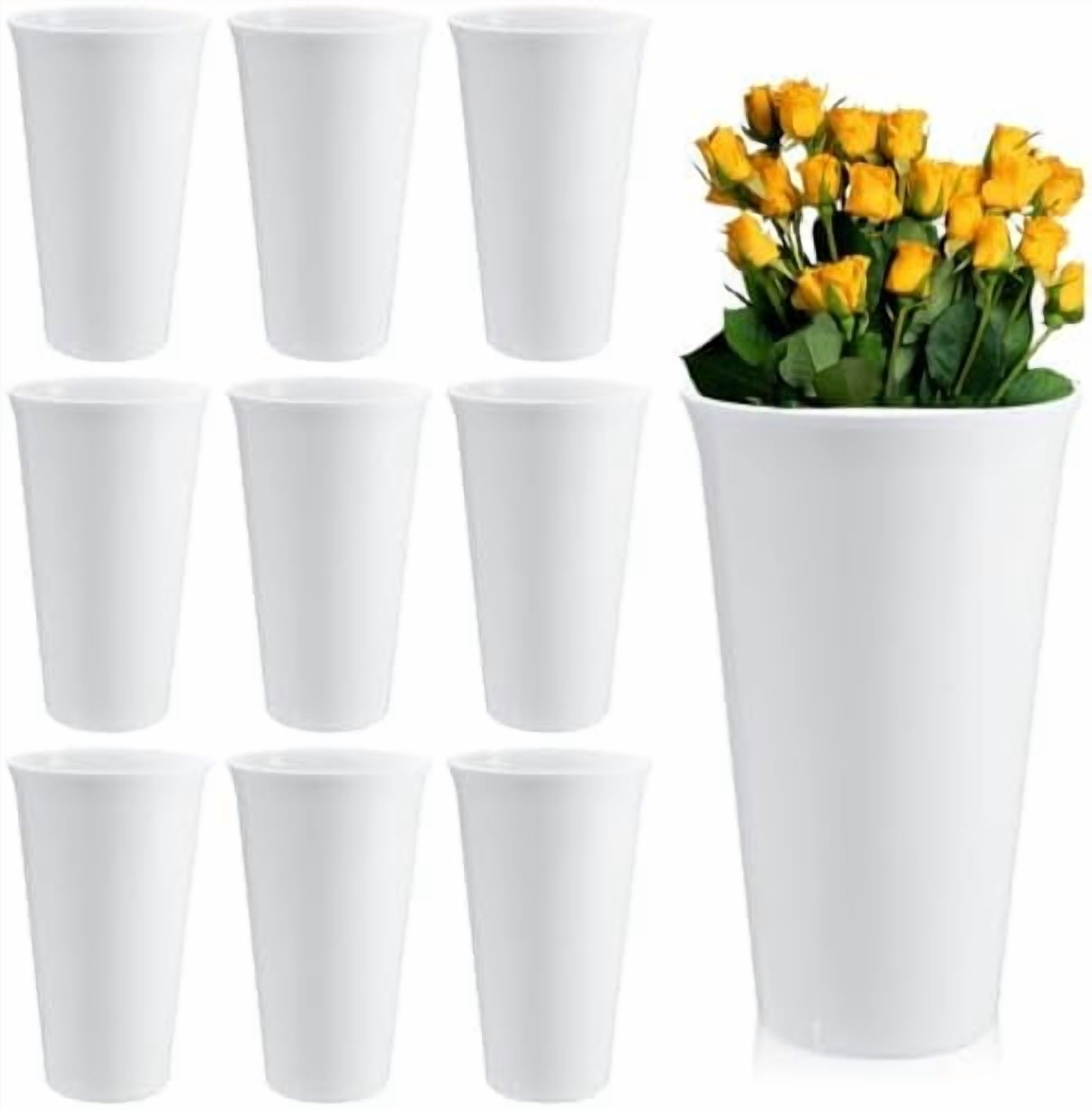 6 Pack Flower Buckets for Cut Flowers 9.84 Inch Plastic Floral Buckets ...