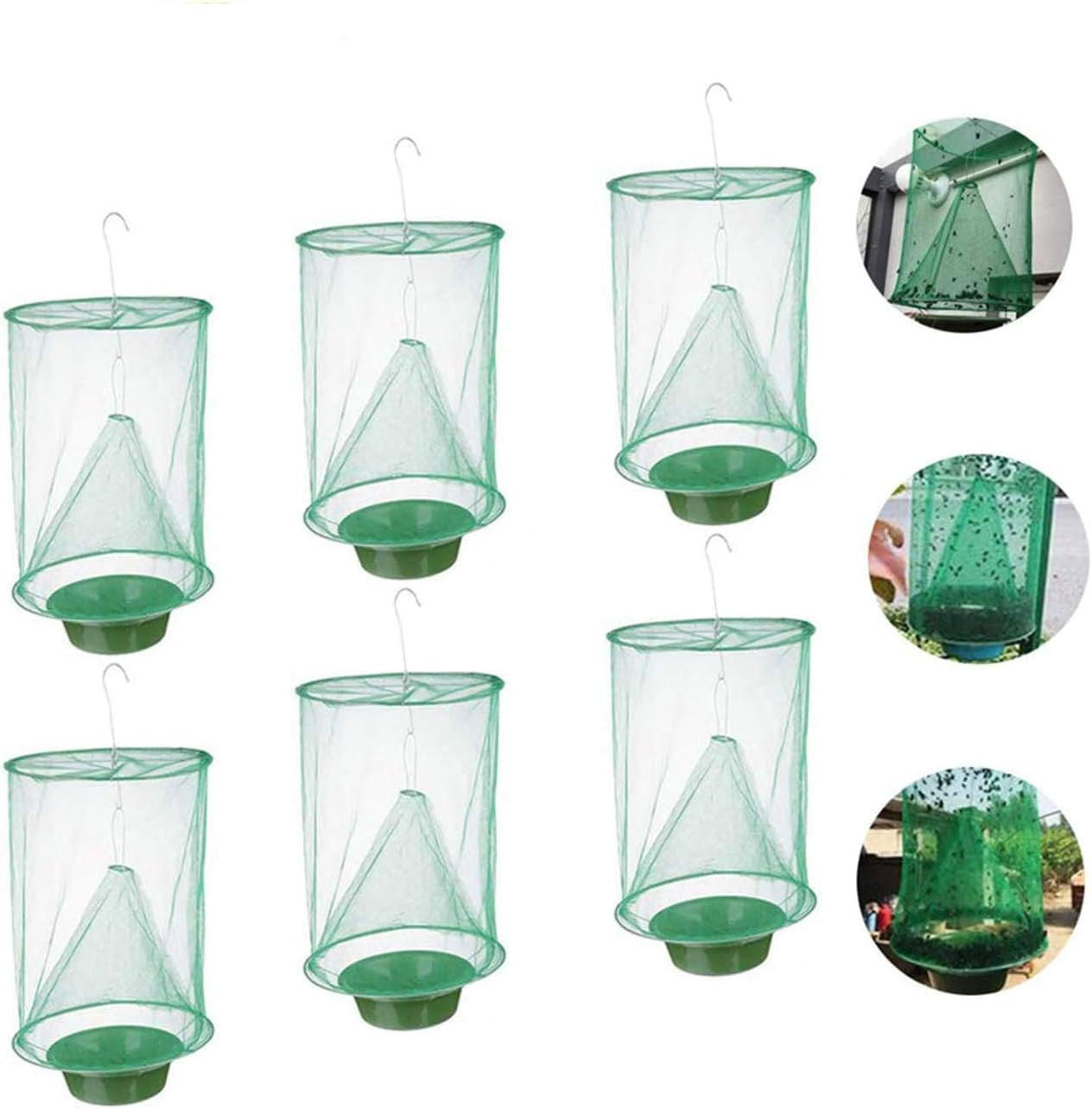 6 Pack Fly Trap Garden Ranch Orchard Trap,Ranch Fly Trap Flay Catcher ...
