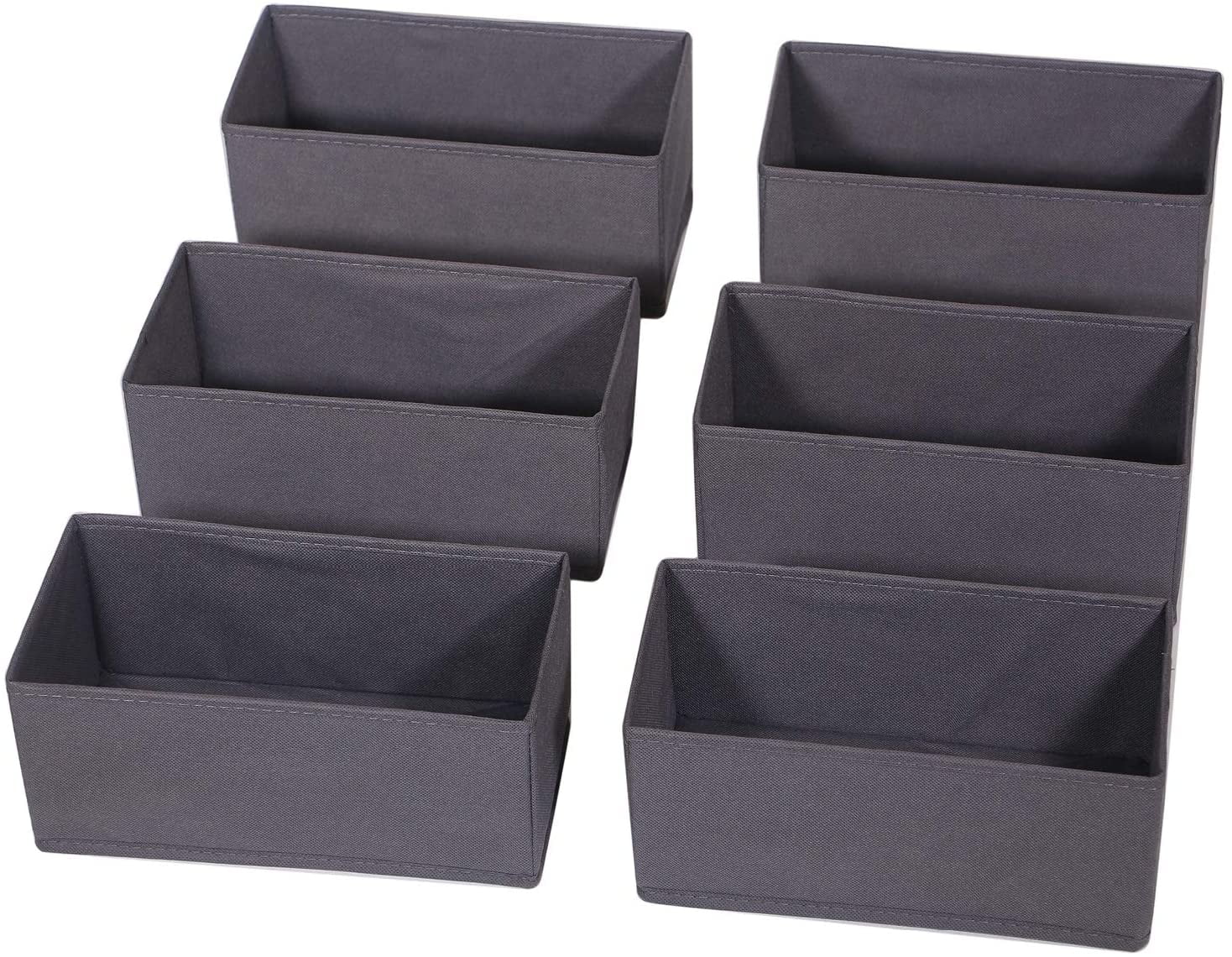 6 Pack Foldable Cloth Storage Box Closet Dresser Drawer Organizer ...