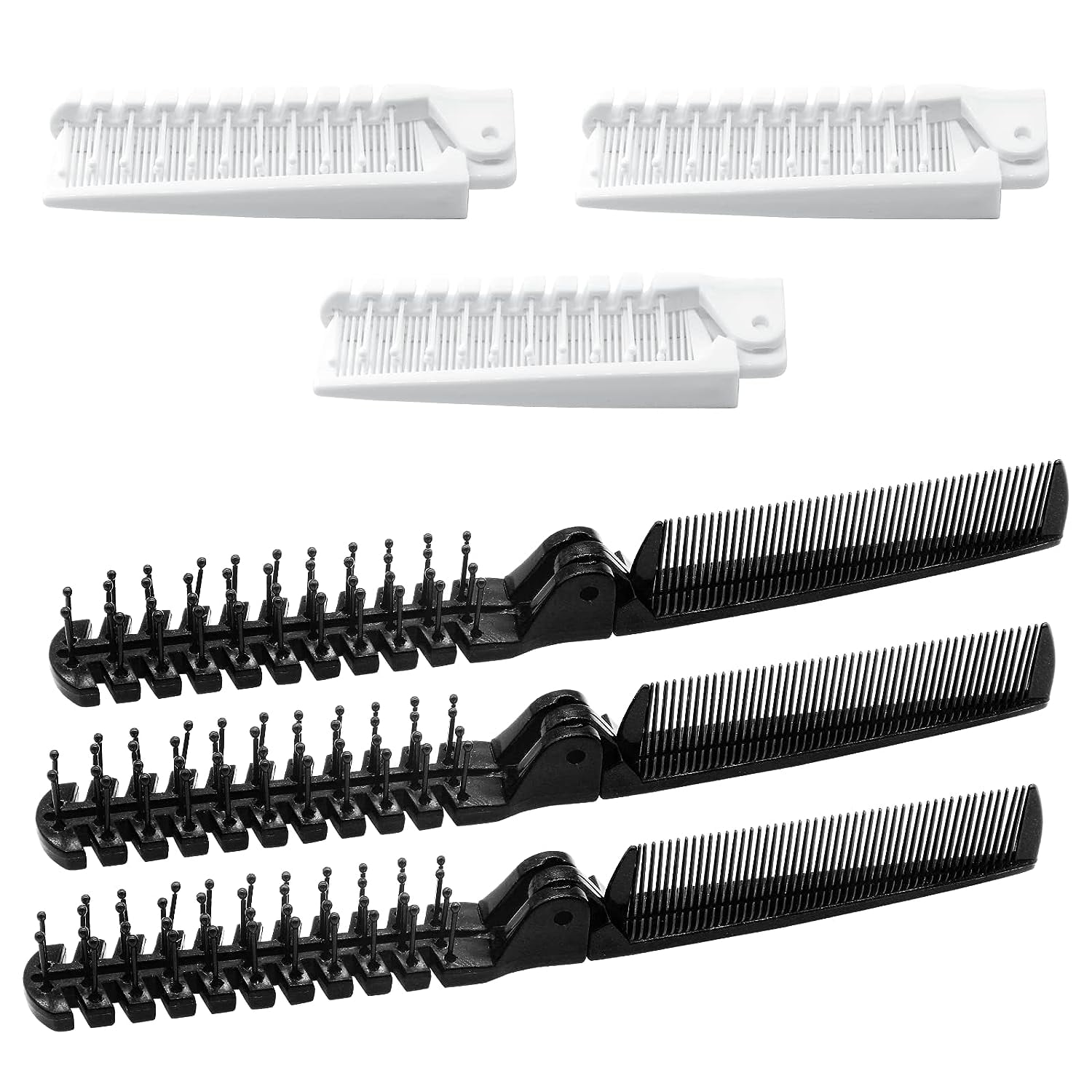 6 Pack Foldable Combs, MODANU Travel Pocket Hair Comb, Folding Hair ...