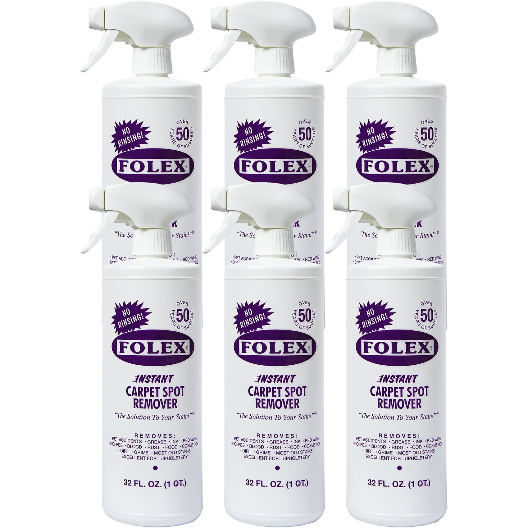 6 Pack Folex 32 oz Instant Carpet Spot Remover Carpet Cleaner - Removes ...
