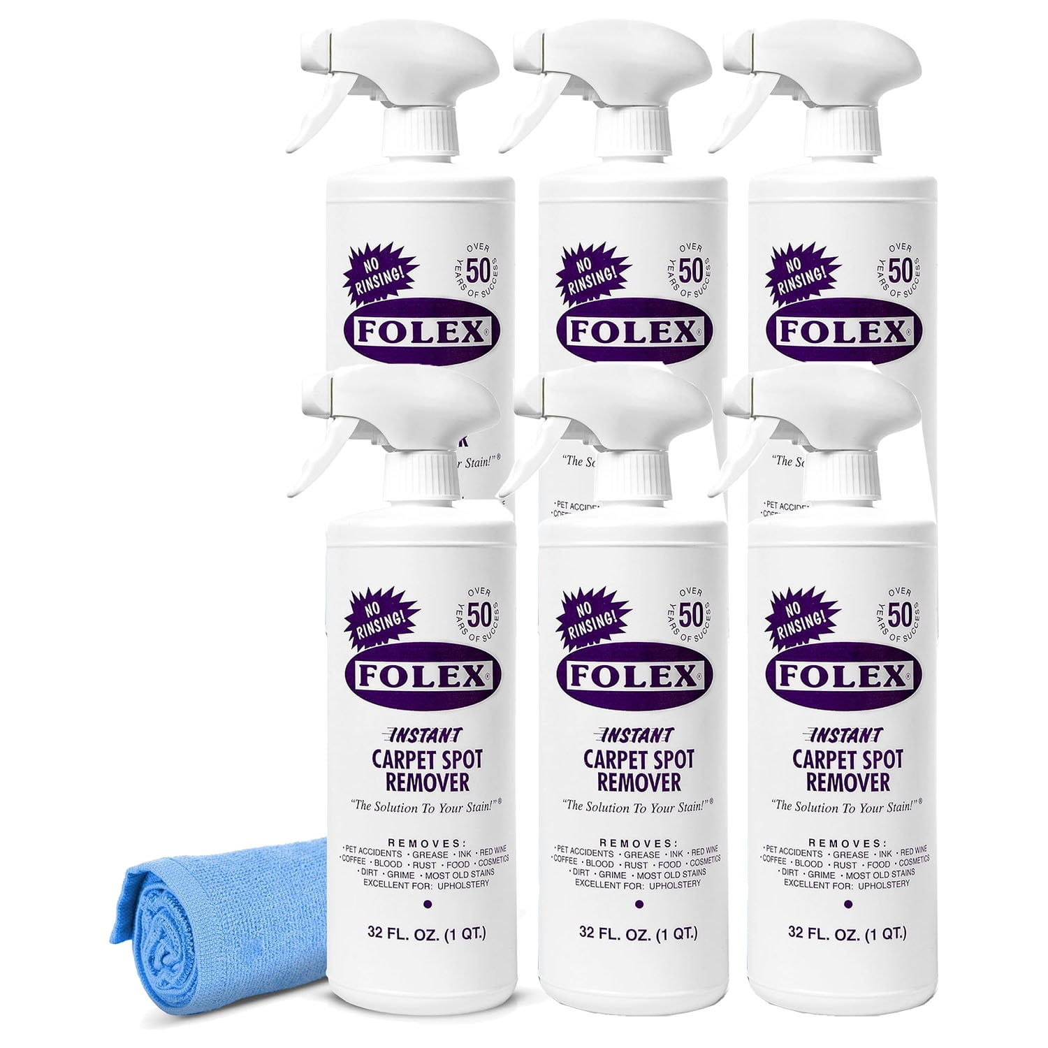 6 Pack Folex 32 oz Instant Carpet Spot Remover Carpet Cleaner with ...
