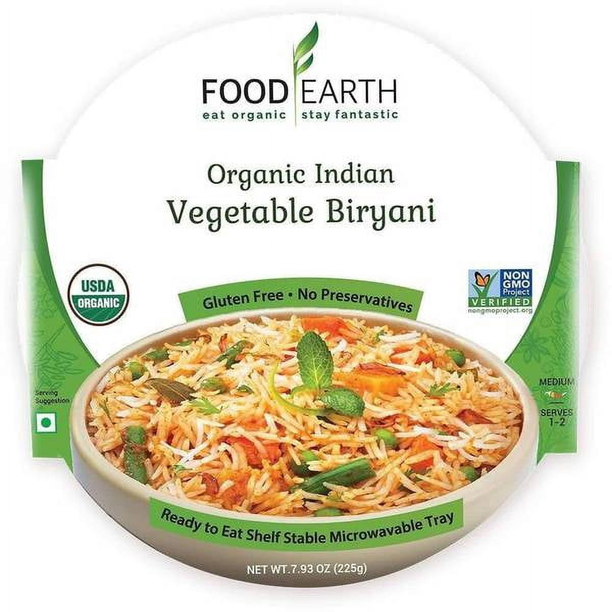 Food Earth Organic Vegetable Ready to Eat Indian Meal , 100% Organic ...
