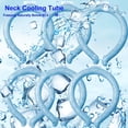 6 Pack Freezable Neck Cooling Tubes, Natural Freeze Below 28°C Portable ...